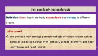 3 anemia of chronic diseases (acd) ,iron overload | PPT