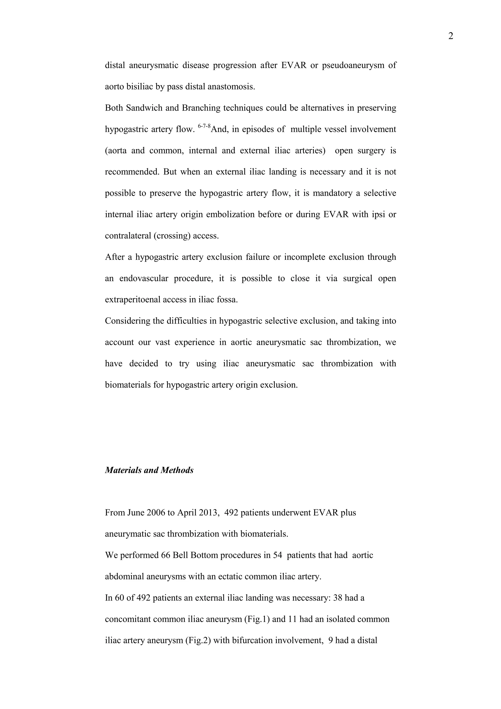 A New Management For Hypogastric Flow Exclusion In Evar Using An ...