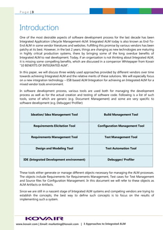 3 Approaches for Integrated ALM - A Case for ALM Platform - Whitepaper ...
