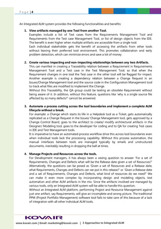 3 Approaches for Integrated ALM - A Case for ALM Platform - Whitepaper ...