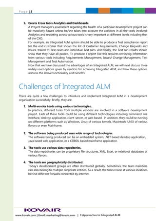 3 Approaches for Integrated ALM - A Case for ALM Platform - Whitepaper ...
