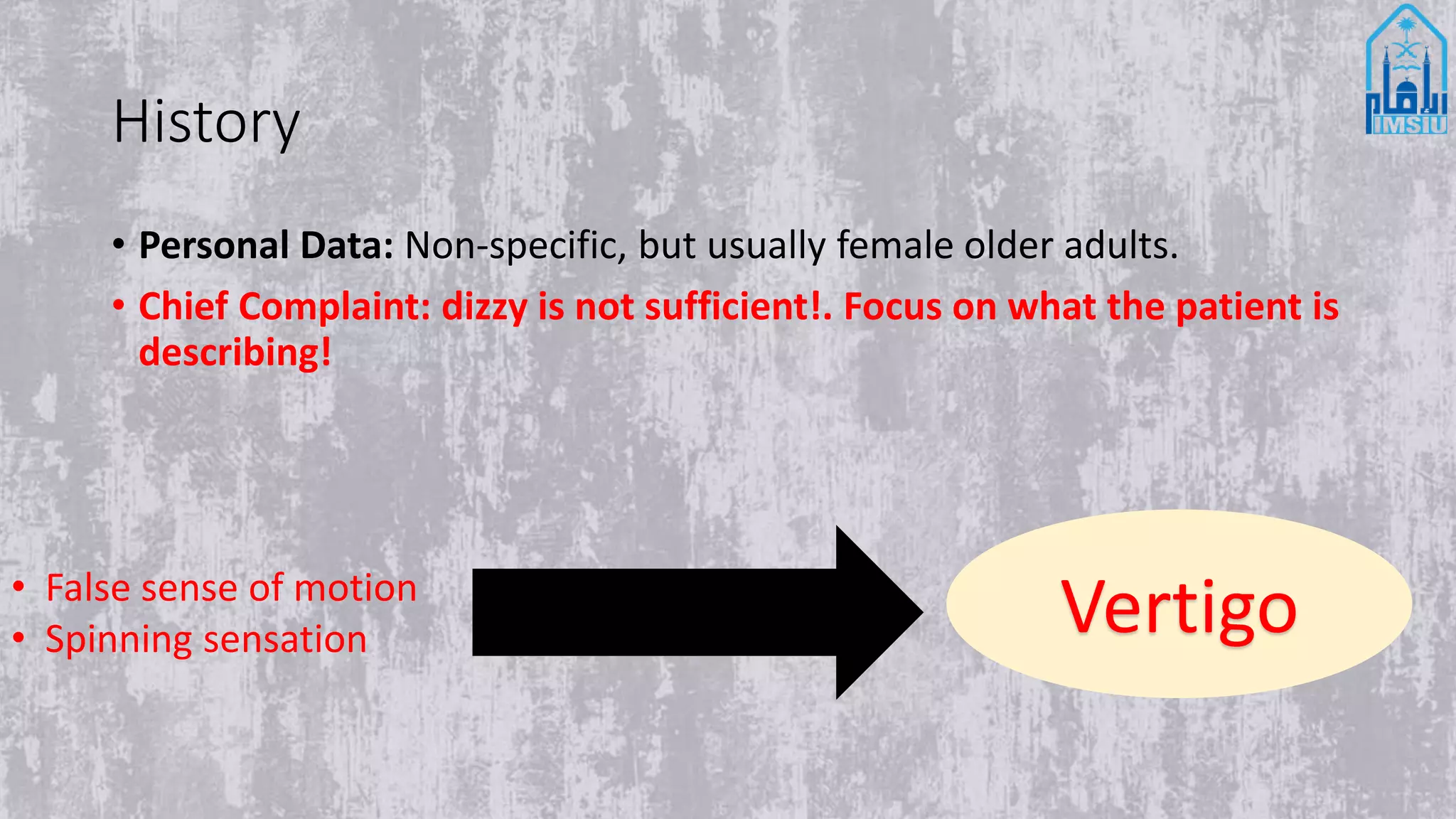 Approach to dizziness | PPTX