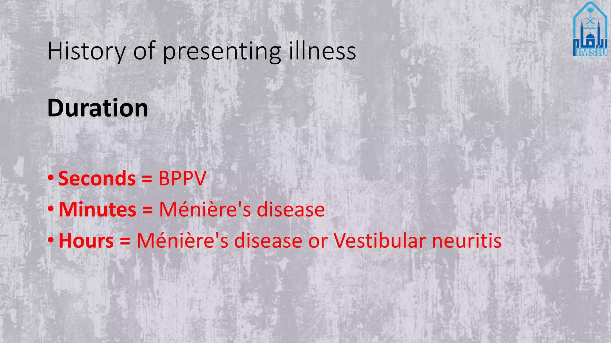 Approach to dizziness | PPTX