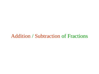 Arithmetic Operations on Fractions | PPT