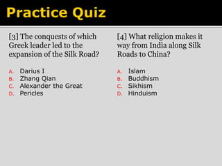 Asia: Part 3 - Silk Road Trade | PPTX
