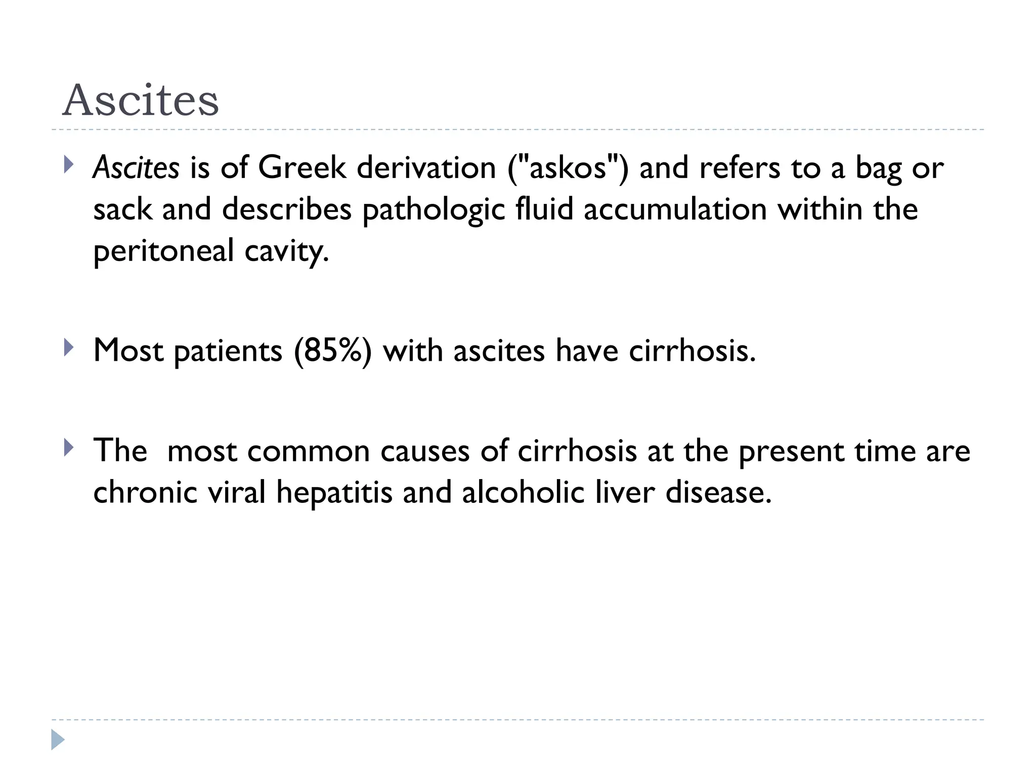Ascites pathophysiology for medical usage | PPT