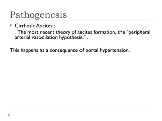 Ascites pathophysiology for medical usage | PPT