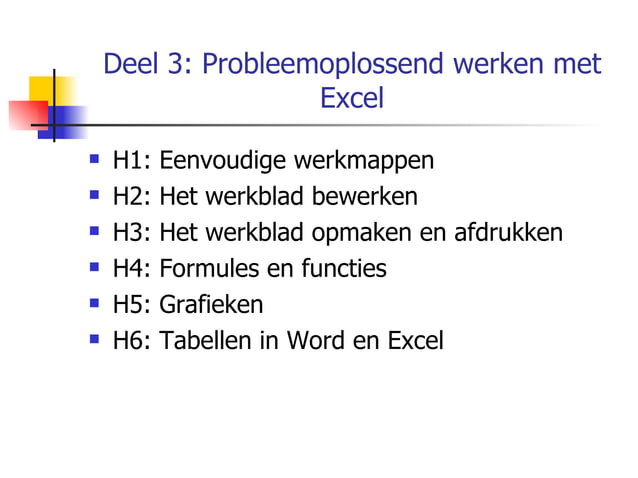 3 Aso Overzicht Leerstof | PPT
