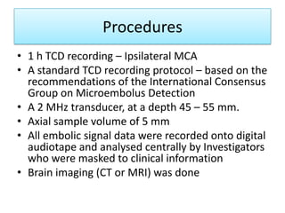 3 Asymptomatic Embolisation For Prediction Of Stroke In The | PPTX