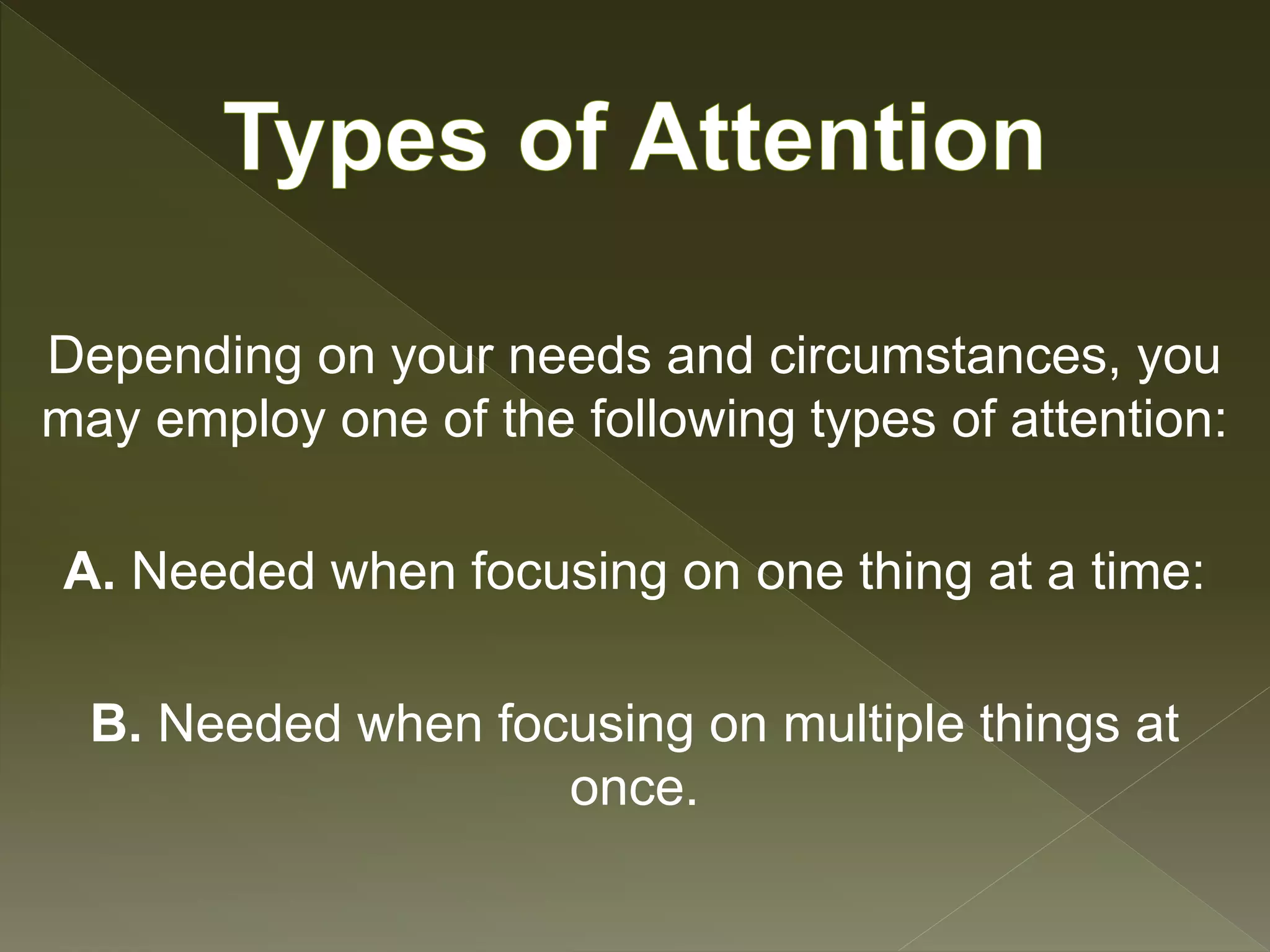 Types of Attention | PPT