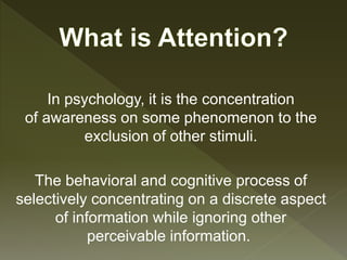 Types of Attention | PPTX | Science