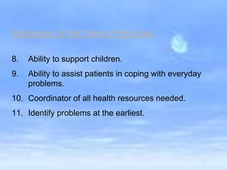attributes of a family doctor | PPT