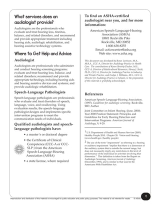 3. Aud Screening Factsheet B&W | PDF