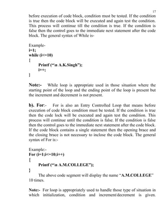 Basic construction of c | DOC