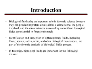 Biological Fluid Forensics in Forensic Serology & DNA Typing.pptx