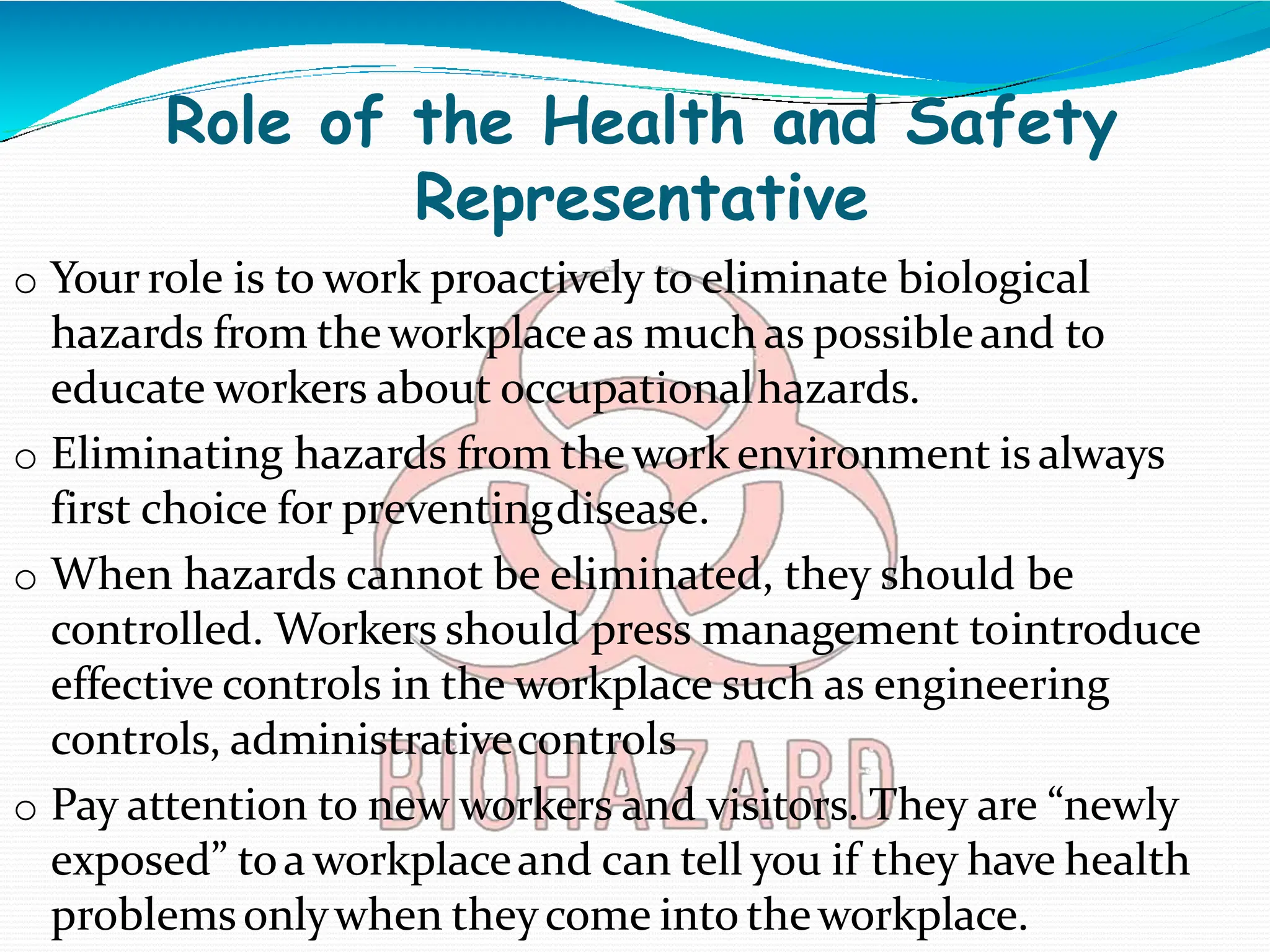 Biological hazards - in healthcare unit | PPTX