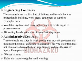 Biological hazards - in healthcare unit | PPTX