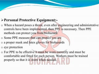 Biological hazards - in healthcare unit | PPTX