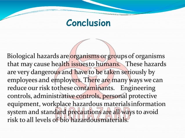 Biological hazards - in healthcare unit | PPTX