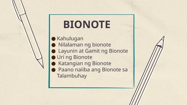 3 - BIONOTE.pptx bionote (biographical notes) | PPTX