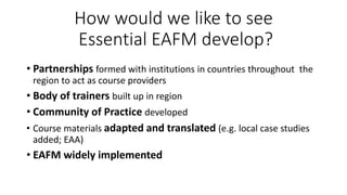 Introducing Essential EAFM: Developing capacity in the ecosystem ...