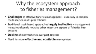 Introducing Essential EAFM: Developing capacity in the ecosystem approach to fisheries ...