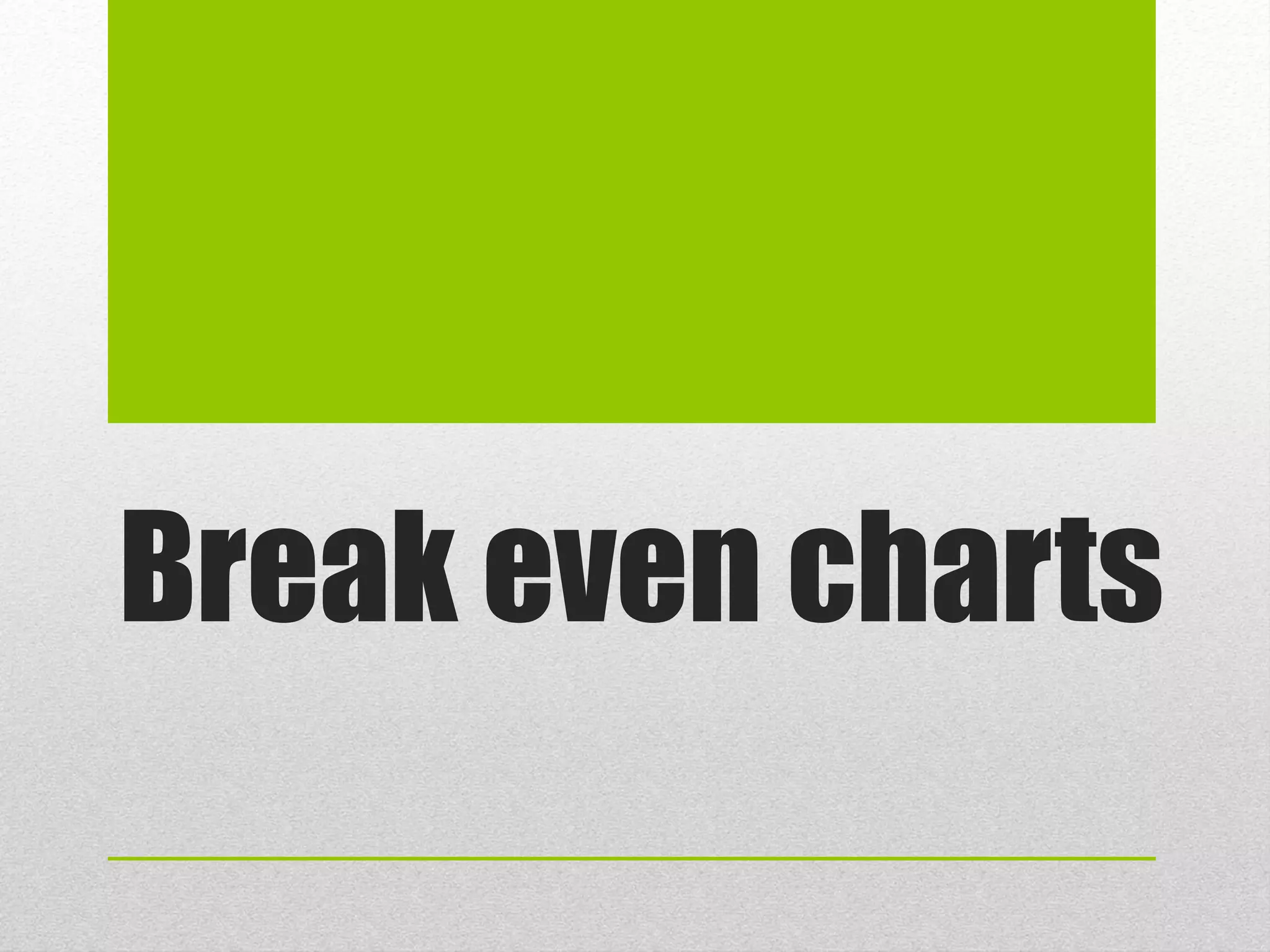 3. break even charts | PPT