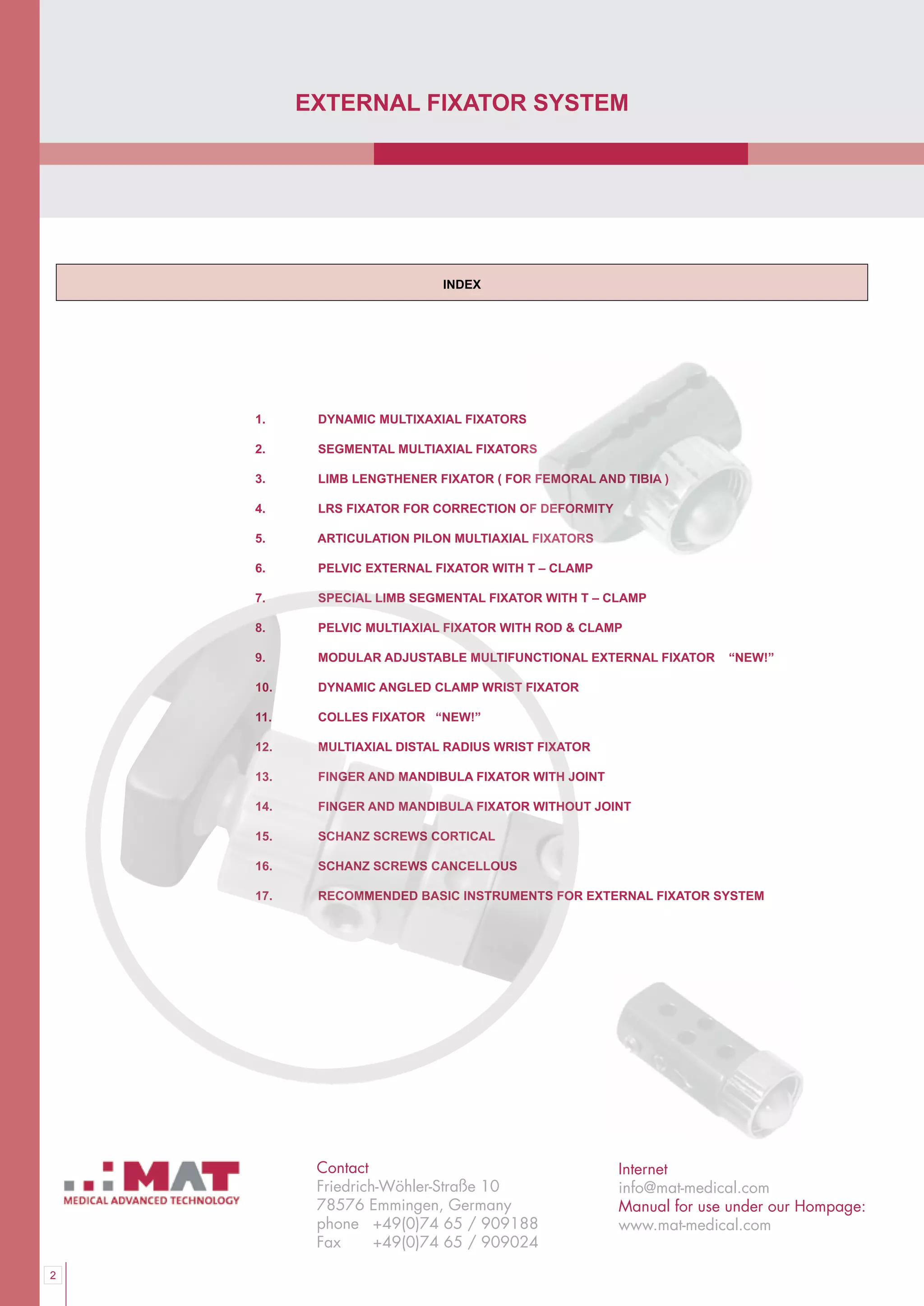 3 brochure external-fixators | PDF | Bone and Joint Conditions ...
