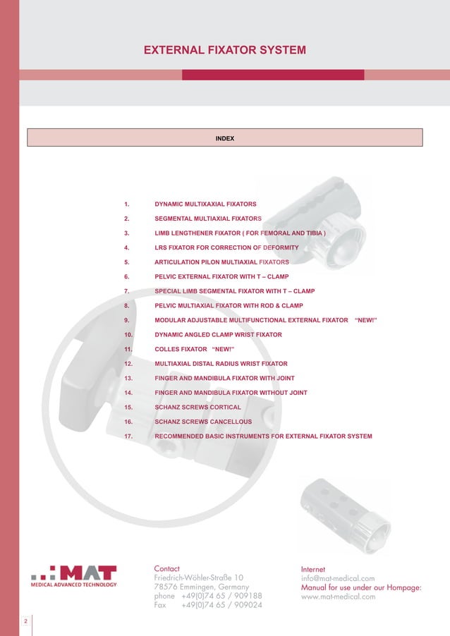 3 brochure external-fixators | PDF | Bone and Joint Conditions ...