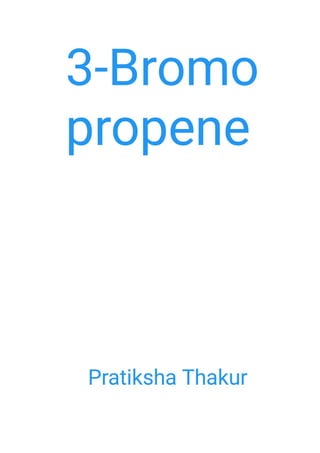 3-Bromo propene | PDF