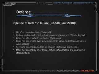 RECENT PROGRESS IN ADVERSARIAL DEEP LEARNING ATTACK AND DEFENSE - Wenbo ...