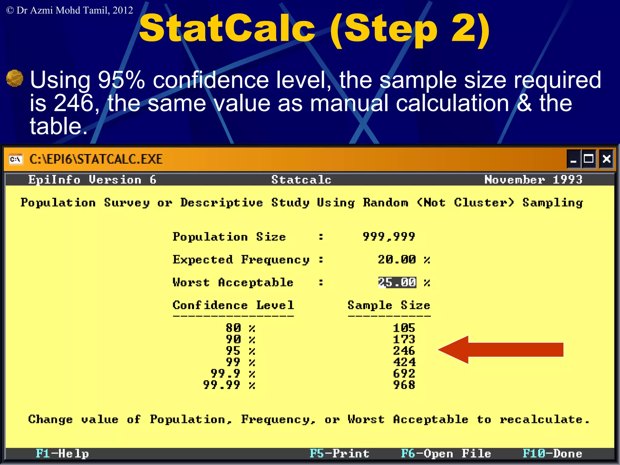 3. Calculate samplesize for prevalence studies | PPT