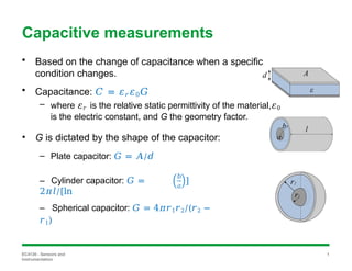 Capacitive sensors - principle and working | PPTX