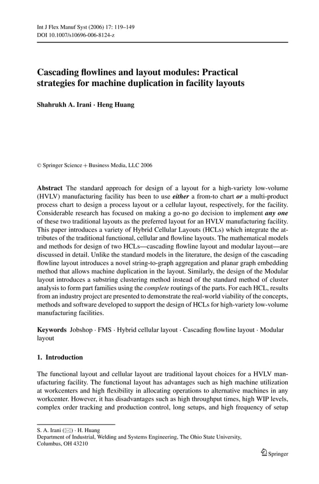 3 cascading flowlines and layout modules | PDF