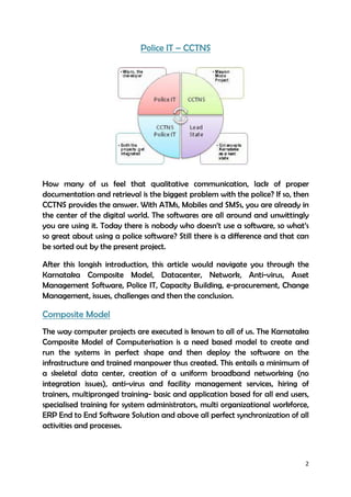CCTNS IN KARNATAKA- EXPERIENCE SHARING | PDF | Computer Networking ...