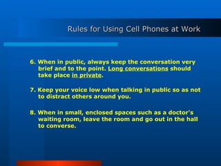 Cell phone Etiquette | PPT