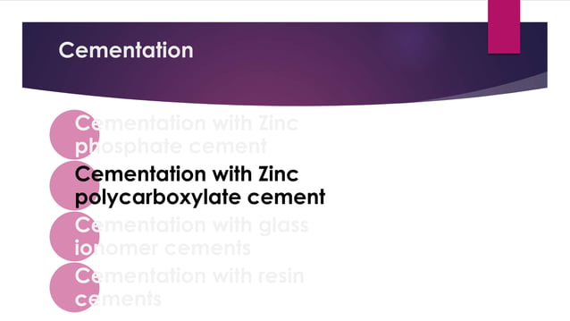 cementation in Fixed prosthodontics | PPTX