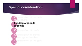 cementation in Fixed prosthodontics | PPTX