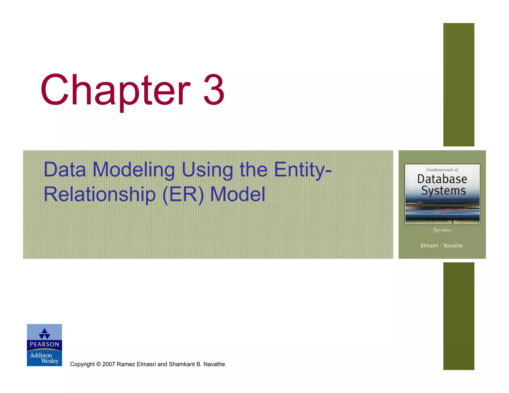 Data Modeling Using the EntityRelationship (ER) Model | PDF