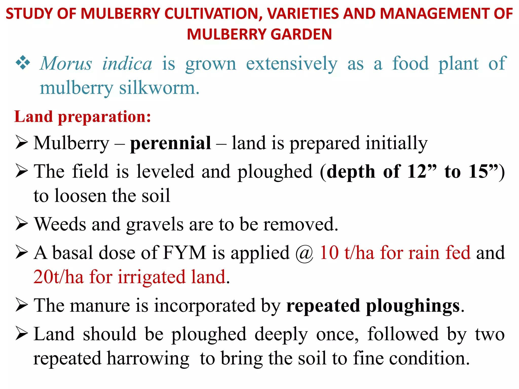 3 chapter moriculture | PPTX