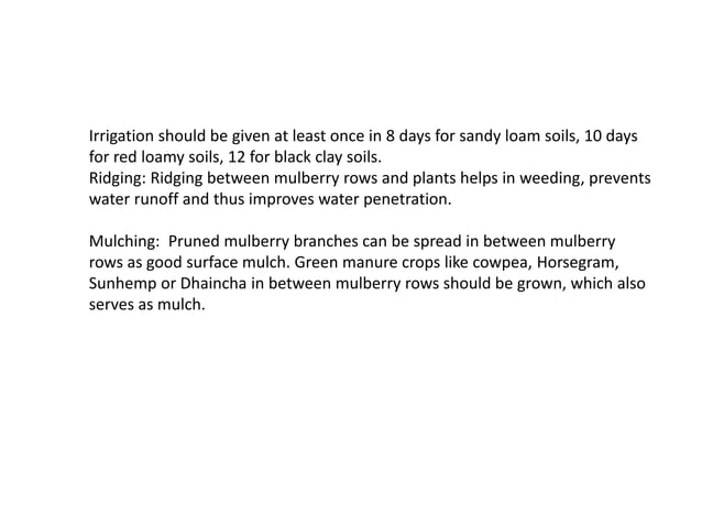 3 chapter moriculture | PPTX