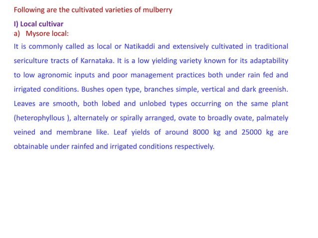 3 chapter moriculture | PPTX
