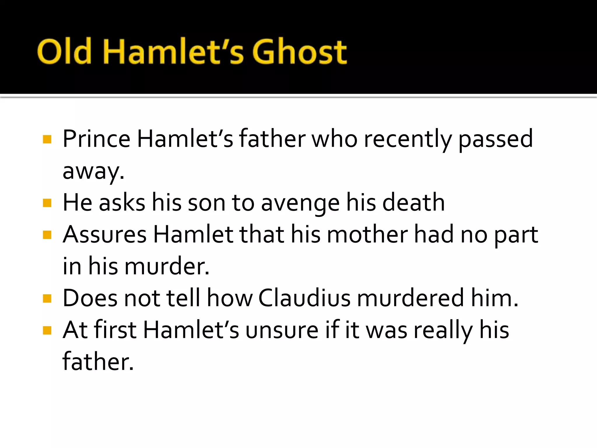 3 character list hamlet | PPTX