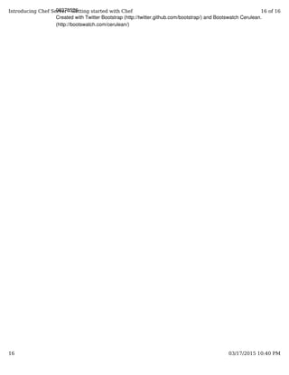 Cloud Automation with Opscode Chef | PDF | Cloud Computing | Internet