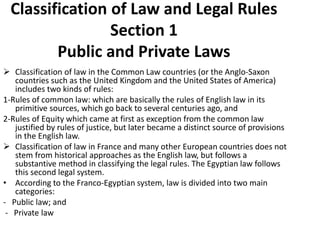 3-Classification of Law and Legal Rules Section 1 Public and Private ...