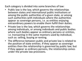 3-Classification of Law and Legal Rules Section 1 Public and Private ...