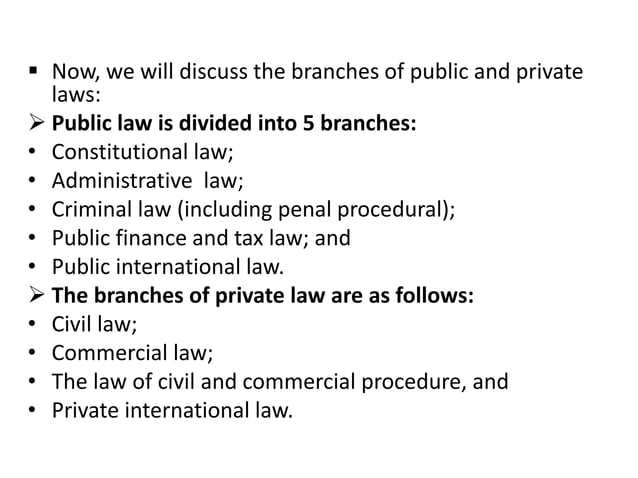 3-Classification of Law and Legal Rules Section 1 Public and Private ...