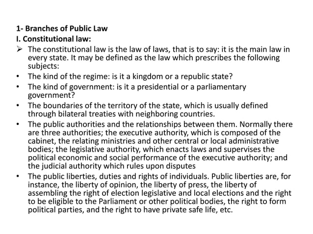 3-Classification of Law and Legal Rules Section 1 Public and Private Laws.pptx | Political ...