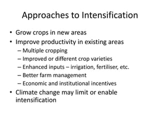 Climate Change and Sustainable Agricultural Intensification - Mark New ...