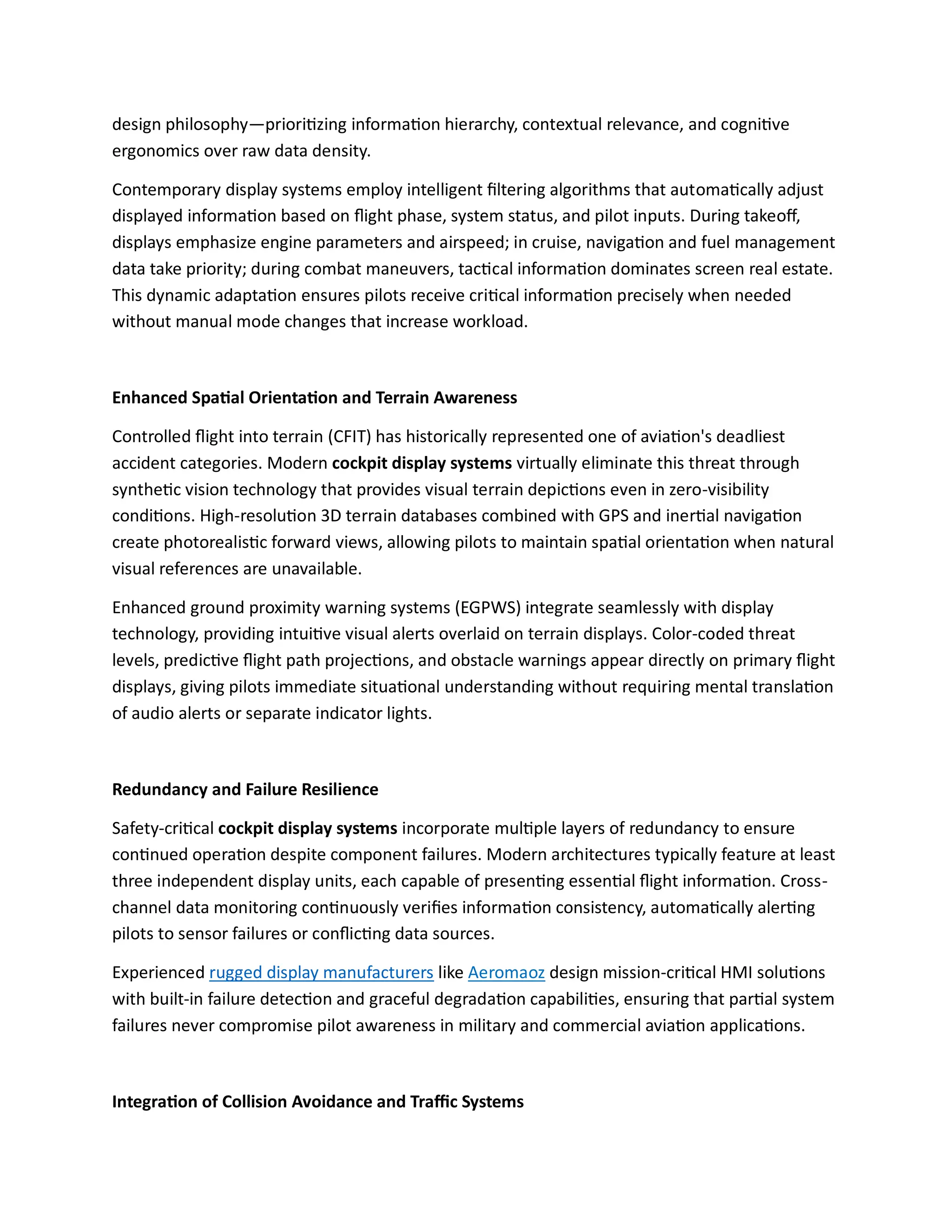 Cockpit Display Systems: Advancing Safety, Awareness & Mission ...
